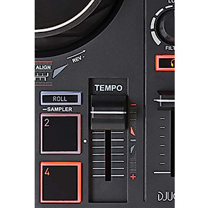 Hercules DJControl Inpulse 200 – DJ controller with USB, ideal for beginners learning to mix - 2 tracks with 8 pads and sound card - Software and tutorials included