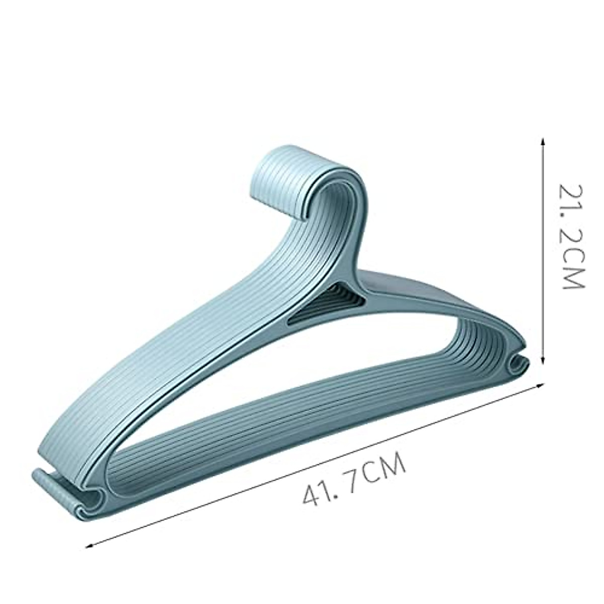 YASEZ 20pcs Plastic Clothes Hanger for Adults Children, No Trace, Non Slip, Stackable Storage Hanger Drying Racks for Wardrobe Balcony (Color : D, Size : 41.7 * 1.5 * 21.2 cm)