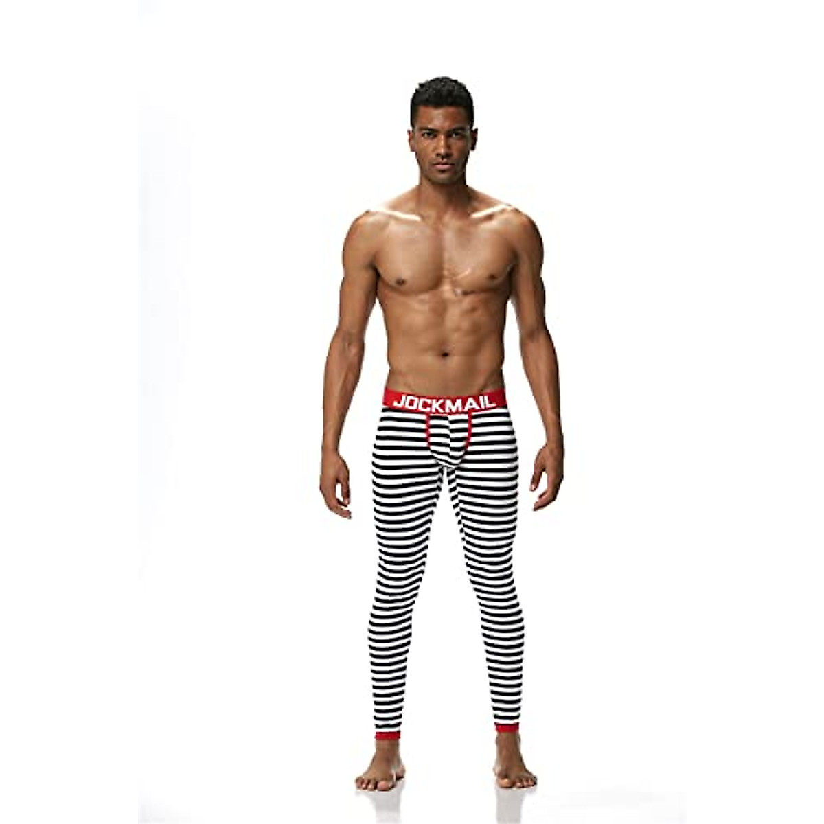 JOCKMAIL Long Johns Pants Men Thermal Underwear Cotton Printed Mens Thermal Underwear Sleeping Bottoms Leggings Pant (as1, Alpha, m, Regular, Regular, Red-2)