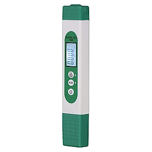Pen Type Water Quality Meter, High Accuracy Automatic Temperature Compensation Portable Sensitive Probe 5 in 1 Water Tester EC SG Salt TDS Temp for Spas