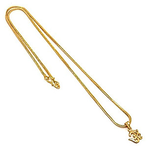 Jewar Pendant Locket Lord Ganesha/Ganesh Ji, om Handmade Art Gold Plated Jewelry for Men,Women (Golden Om)