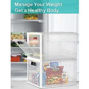 Medicine Lock Box for Safe Medication, Large Storage Lock Box for Personal Items, Refrigerator Lock Box for Kitchen Food Safe, Phone Jail Locking Box for Phone, iPad, Electronics, 2 Pack