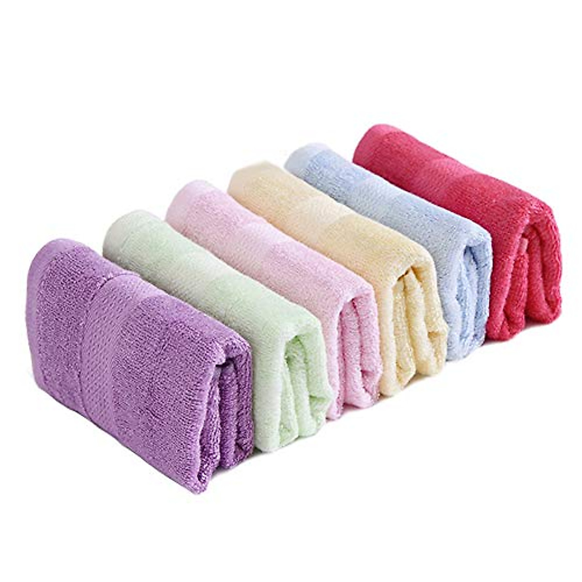 Luxury Bamboo Washcloth Towel Set 12 Pack for Children Bathroom-Hotel-Spa-Kitchen Multi-Purpose Fingertip Towels & Face Cloths 17'' x 10''