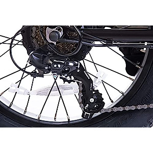 SOHOO 48V500W13AH 20"x4.0 Adult Folding Fat Tire E-Bike Mountain Electric Bicycle Beach Cruiser Snow Bike (White)