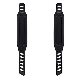 Zgwansui 1 Pair Adjustable Exercise Bike Pedal Straps, Stationary Bike Foot Straps Replacement, Universal for Bicycle Stationary Cycle Spinning Bike Home or Gym, Two Sides Slots