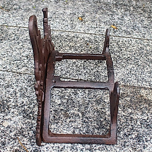 Riyyow Personality Cast Iron Shovel Bucket Decoration Water Pipe Holds Rack Antique Garden Yard Decorative Wall Mounted Hose Butler Garden Hose Storage Device Decoration Cast Iron Doorbell Decoration