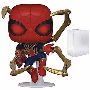Funko POP Marvel: Avengers Endgame - Iron Spider with Nano Gauntlet Pop! Vinyl Figure (Bundled with Compatible Pop Box Protector Case), Multicolored, 3.75 inches