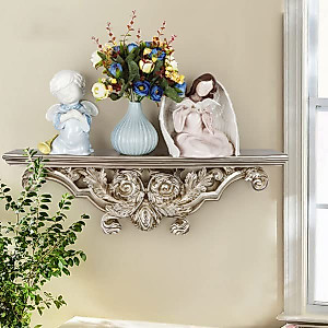 TJLSS Decorative Shelf Wall Hanging Holder Decoration Nursy Shelves Resin Decore Hanging Shelf Home Storage Rack Living Room Artware