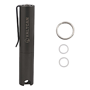 Valtcan Toothpick Holder Titanium Salt Dispenser Canister Keychain Pocket Valt_E3 Portable Design for Travel EDC Ultra Lightweight Reusable Compact & Convenient On-the-Go Metal Case