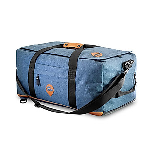 Skunk Hybrid Backpack/Duffle Navy Denim - Smell Proof - Weather Resistant- With Combo Lock US PATENT NUMBER D819327