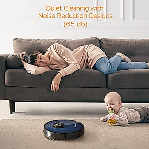 Geek Smart Robot Vacuum Cleaner and Mop L7, LDS Navigation, Wi-Fi Connected APP, Selective Room Cleaning, MAX 2700 PA Suction, Blue Ideal for Pets and Larger Home