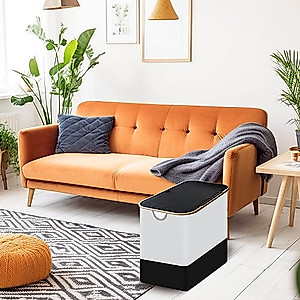 ROPECUBE 145L laundry basket with Lid, Large Foldable Laundry Hamper for laundry with net bag,Clothes Basket Organizer with 2 storage bag for Bedroom and Bathroom (Black and White)