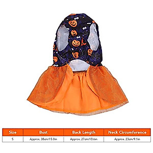 Pet Halloween Dress, Dog Halloween Dress Dog Halloween Dress Skin Friendly Lightweight Dog Costumefor Puppy Party Holiday(M)