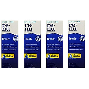 Renu Fresh Multi-Purpose Contact Lens Solution, Travel Size 2 Fl Oz (Pack Of 4)