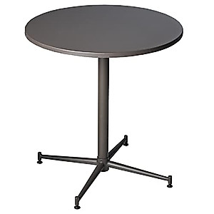 GWAREZ Modern Round Pub Table23.6-Inch Top Outdoor Metal Bar Height Table,Metal Frame Outdoor Indoor Furniture for Garden Balcony Backyard Pool Porch Lawn Living Room,Easy Assembly(29.5H, Brown)…