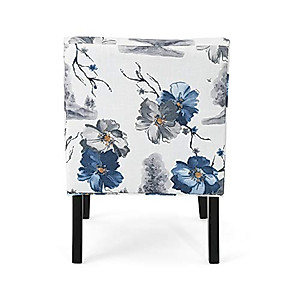 Christopher Knight Home Kendal Traditional Fabric Accent Chair, Print, Matte Black