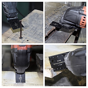 10 PCS Oscillating Saw Blades for Bi-Metal/Wood, Multitool Quick Release Blades Fits Fein Multimaster, Porter Cable, Black&Decker, Bosch Craftsman, Ridgid, Makita, Milwaukee, Dewalt, and More