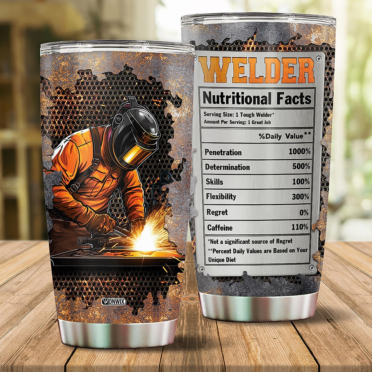WONWIX Welder Gifts for Men Women Dad Welding Insulated Stainless Steel 20oz Coffee Cup Travel Mug Thermos Tumbler with Lid for Welders Husband Wife Christmas Birthday Mothers Fathers Day