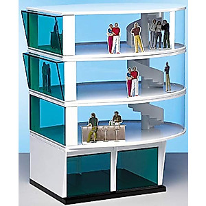 Carrera 21102 Press Tower Building Realistic Scenery Accessory for Slot Car Race Track Sets, White