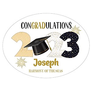 Choose Your Year Graduation Cruise Magnet Decoration Customized for your Stateroom Door on your Disney Cruise, Carnival, Royal Caribbean, etc
