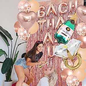 Wekayli Bachelorette Party Bach That Balloon Banner Brunch Bridal Shower Party Decorations Nash Bachelorette Party Sign Rose Gold Floral Decorations for Bridal Shower Bar