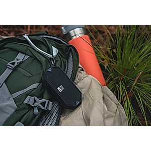 Altec Lansing HydraMini Wireless Bluetooth Speaker, IP67 Waterproof USB C Rechargeable Battery with 6 Hours Playtime, Compact, Shockproof, Snowproof, Everything Proof (Black)