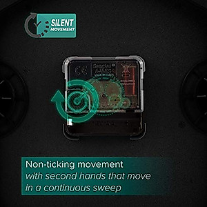 La Crosse Clock 404-4450 19.7 Inch Indoor/Outdoor Silent Sweep Courtyard Quartz Clock