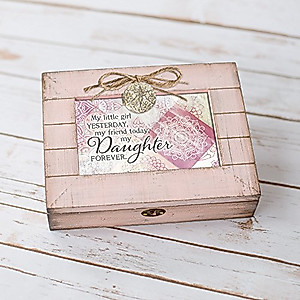 Cottage Garden My Friend My Daughter Forever Blush Pink Distressed Locket Music Box Plays You Light Up My Life