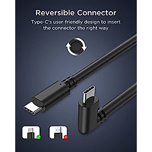 KIWI design Link Cable Accessories Compatible with Quest 2 VR Headset, USB 3.0 PC Game Cable Fast and Stable (10FT C to C)