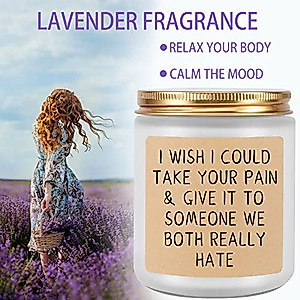 Lavender Scented Candle - Get Well Soon Gifts for Women After Surgery - Get Well Gifts for Women - Feel Better, Divorce, Grieving, Condolence, Sorry for Your Loss, Cancer Gifts for Women