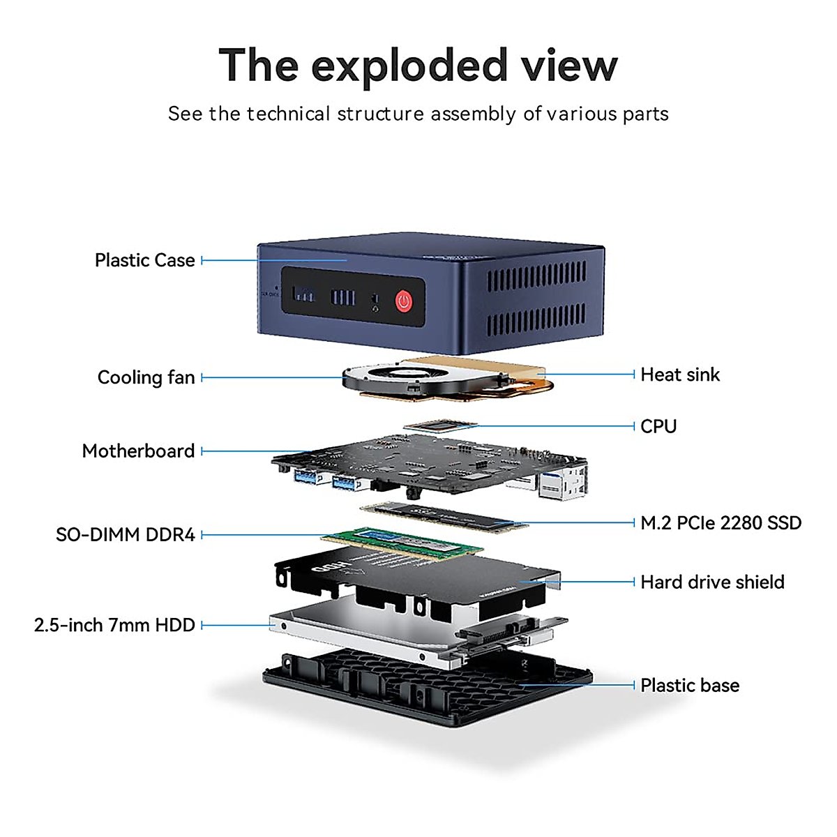 Beelink Mini PC, Mini S12 Mini Computer 12th Quad-Core N95, Desktop Computers 16G DDR4 RAM 500 SSD, Small PC 4K UHD Dual HDMI, Dual WiFi Gigabit Ethernet/BT4.0 for Office/Home/HTPC/Family-NAS/W-11 Pro