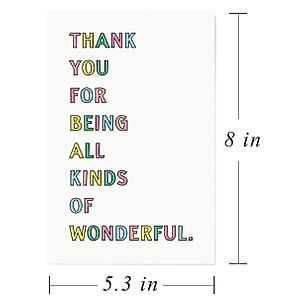 Gonzey Thank You Card,Funny Appreciation Cards For Best Friend,Coworker,Bridesmaid,Doctor,Nurse,Teacher