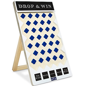 peleya Prize Drop Disc Game Wood 27.8" x 15.9" with Chalkboards Carnival Game Trade Show