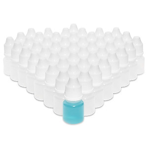 Juvale Liquid Dropper Bottles with Cap (5ml, White, 50 Pack)