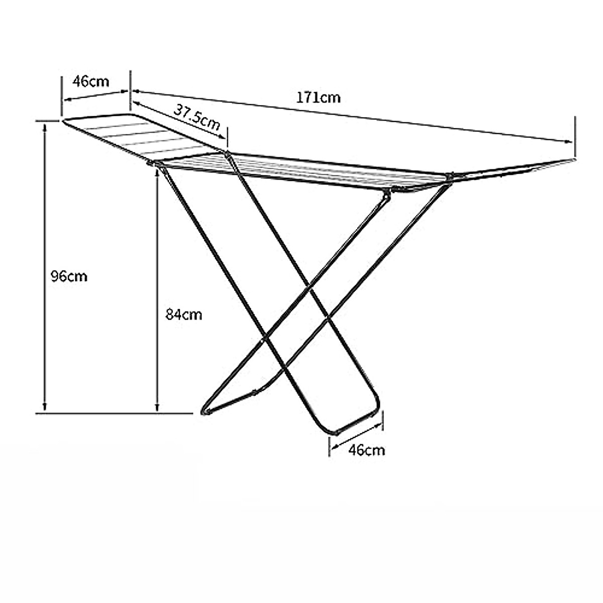 GAENZA Floor-to-Ceiling Folding Clothes Rack Clothes Drying Rack Indoor Balcony Airfoil Simple Household Towel Drying Quilt Pole Outdoor Clothes Rack