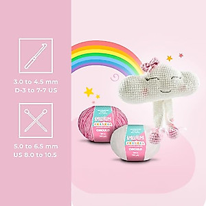 Circulo - Amigurumi Pelucia Yarn, Special Velvet Chenille Yarn for Amigurumi and Blanket, 144 yds, Worsted (8797 - Steel)