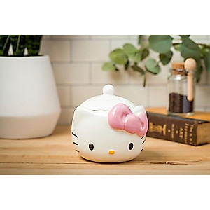 Silver Buffalo Sanrio Hello Kitty 3D Sculpted Ceramic Cookie Snack Candy Jar (X-Small)