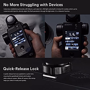 Godox XProII-C TTL Wireless Flash Trigger Compatible for Canon Cameras, 2.4G Wireless Flash Transmitter HSS 1/8000S,Bluetooth Connection, TCM Transform Function, New Hotshoe Locking, Large LCD Display