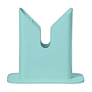 Hoan Bagel Guillotine Universal Slicer with Built In Safety Shield to Protect Fingers. Perfect for Smoothly Slicing Bagels, Buns, Muffins and More, Non Stick. 9.25 inch, Aqua Sky
