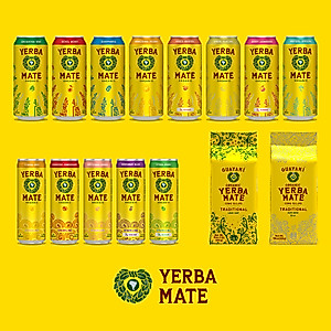 Guayakí Yerba Mate, Organic Energy Drink Alternative, Peach Revival, Low Sugar, 150mg Natural Plant Based Caffeine, Smooth Energy & Focus, No Jitters or Crash, 15.5 Oz (Pack of 12), Packaging May Vary