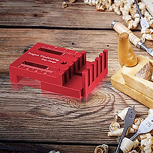 kennifer Depth Measuring Ruler, Metal Woodworking Tools Mini Gaps Gauge Aluminum Alloy Depth Line Ruler, Marking Wood Template Depth Measuring Rulers