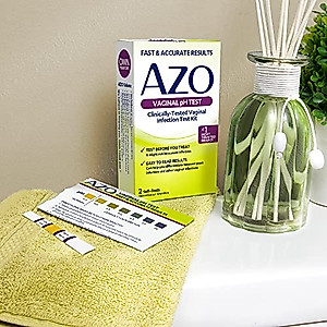 AZO Vaginal pH Test Kit, Clinically-Tested Vaginal Infection Test Kit, Fast & Accurate Results, from The #1 Most Trusted Brand, 2 Self-Tests