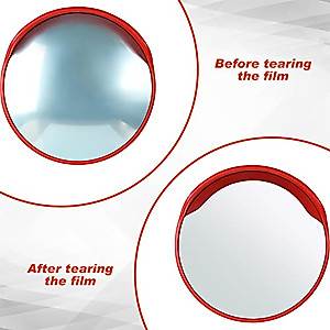 2 Pieces Safety Convex Mirror Traffic Mirror Corner Mirror Outdoor Security Mirror Blind Spot Mirror for Driveway Road Parking Lot Garage Warehouse, Tear off The Protective Film Before Use (24 Inch)