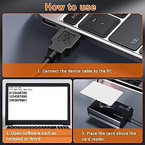 Alacrity ID RFID Card Reader Writer 13.56Mhz Reader USB Read 1326 Family Proximity Cards & EM4100 ID Card Access Control System Home Again Microchip Scanner (USB Port)