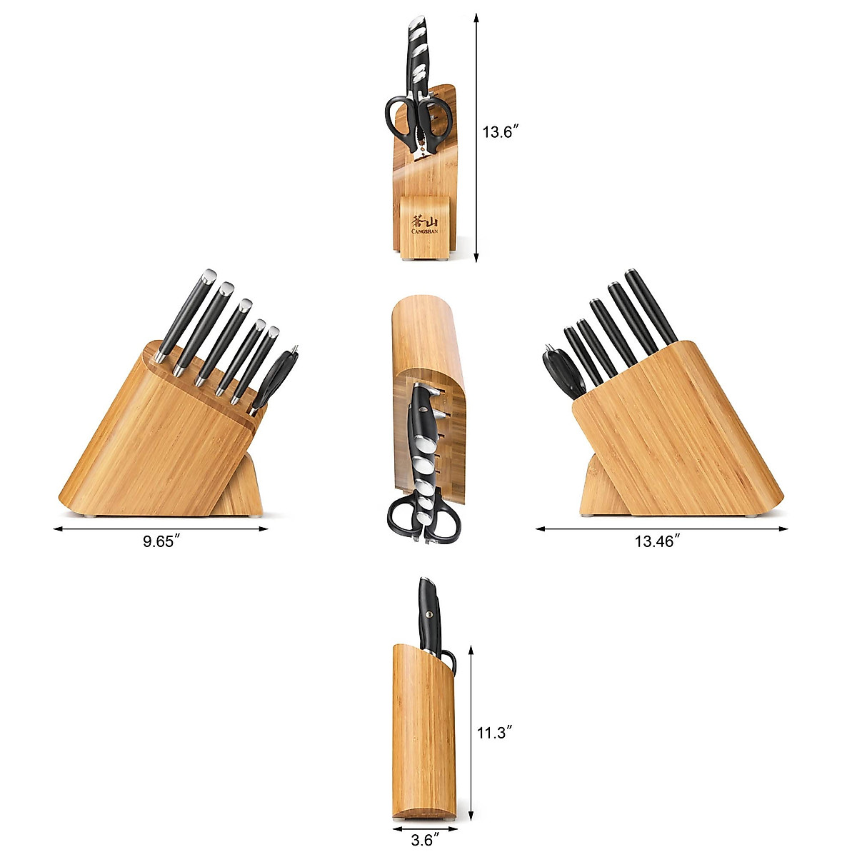 Cangshan L Series 7-Piece Knife Block Set, Forged German Steel, 1026603