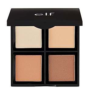 e.l.f. Contour Palette, 4 Shades, Sculpt, Shade & Illuminate Cheekbones, Light/Medium, 0.56 Oz (16g)