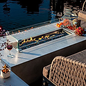 hotwolf 8Pcs DIY Wind Flame Guard Corner Glass Connector Kit, for Thickness 5/16 Inch Glass,Silver Fire Pit Wind Guard Corner Hardware,for Rectangle Square Glass Wind Guard