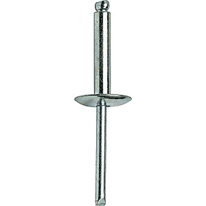 Large Flange Pop Rivets 1/4" x 3/4" All Steel Large Dome Head Blind 8-12 Gap .626" - .750" Quantity 25 by Fastenere