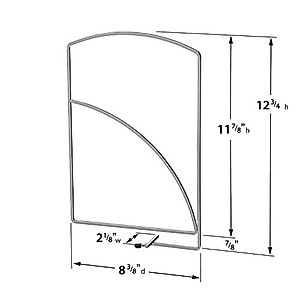 Lynk Tall Shelf Dividers - Closet Shelf Organizer (Set of 2) - Chrome, 8-7/16" x 13" h