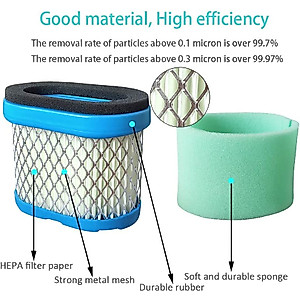 10 Pack of Air Filter & Pre-Filter Cleaner Replacement for 498596 690610 697029 5059h 4207 30-033 John Deere M147431 273356s